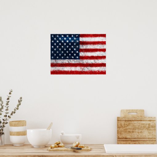 American Flag Portrait Poster | Zazzle