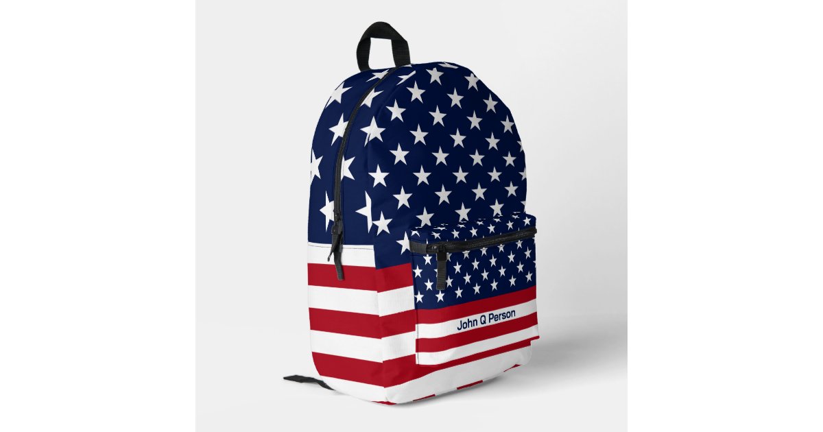 American Flag Printed Backpack | Zazzle
