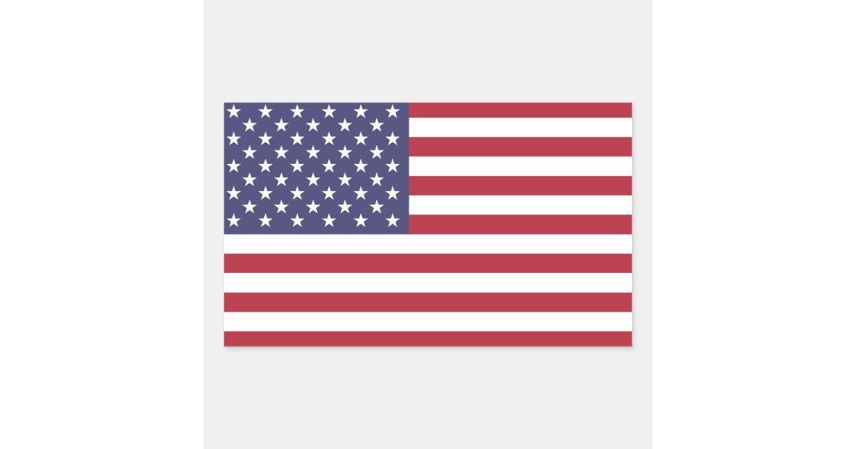 American Flag Rectangle Sticker | Zazzle