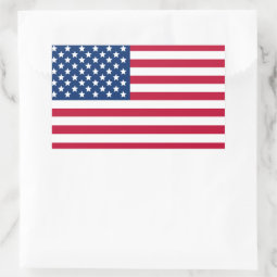 American Flag Rectangular Sticker | Zazzle
