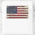 American Flag Rectangular Sticker | Zazzle