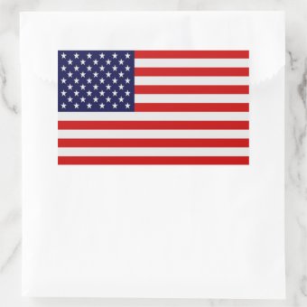 American Flag Rectangular Stickers | Zazzle