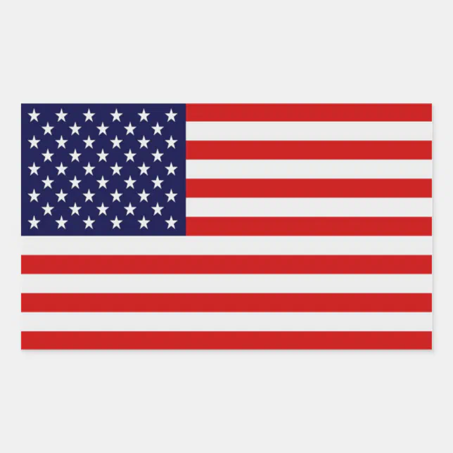 American Flag Rectangular Stickers | Zazzle