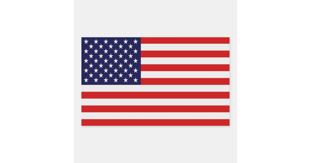 American Flag Rectangular Stickers | Zazzle