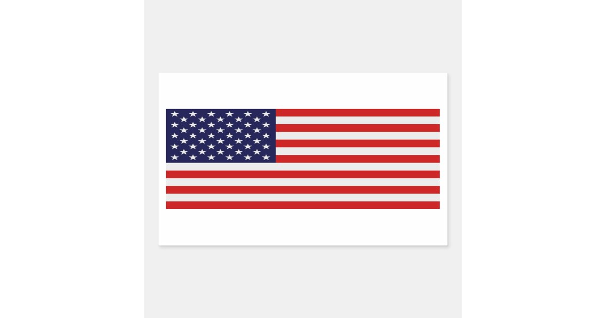 American Flag Rectangular Stickers | Zazzle
