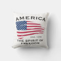 American Flag Red White Blue Stripes Stars Pattern Outdoor Pillow | Zazzle