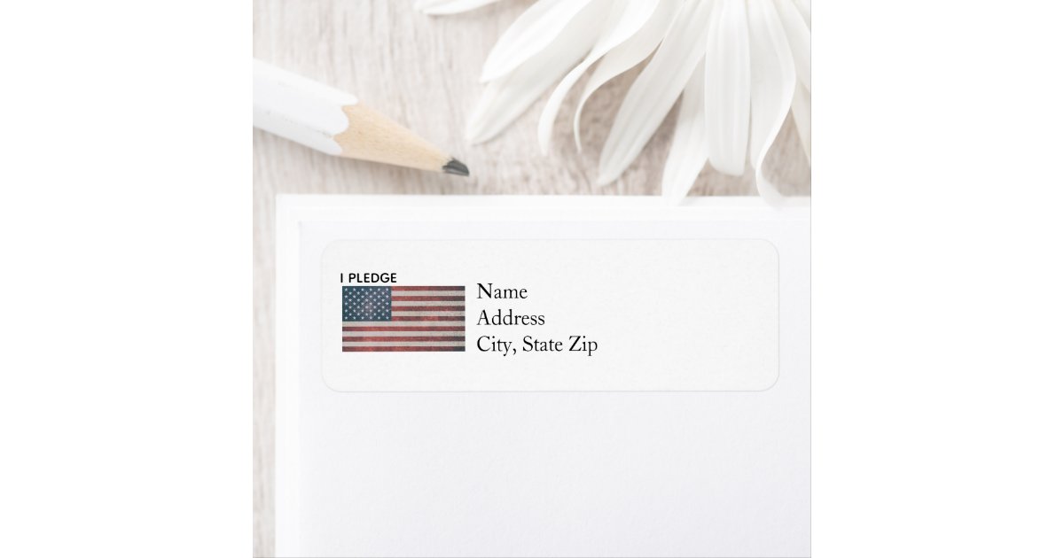 American Flag Return Address Label | Zazzle