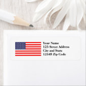 American flag return address labels | Zazzle