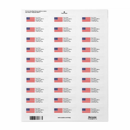 American flag return address labels | Zazzle