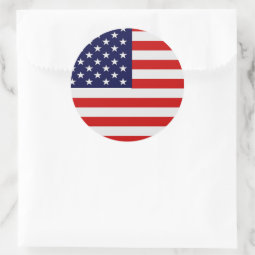 American Flag Round Stickers | Zazzle