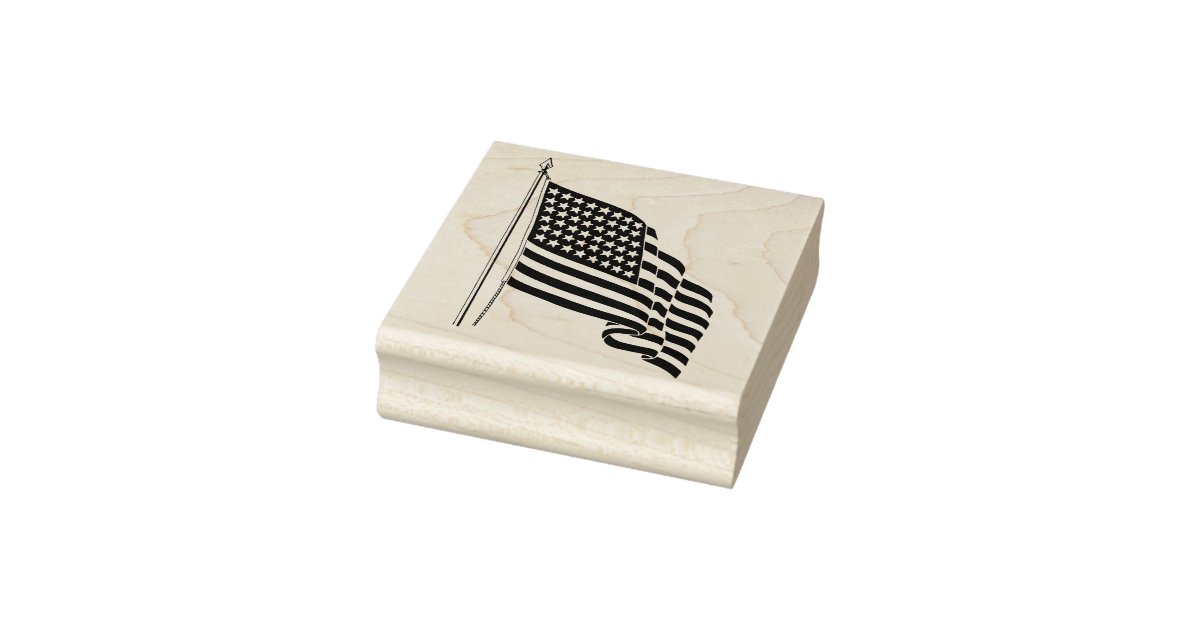 American Flag Rubber Stamp | Zazzle