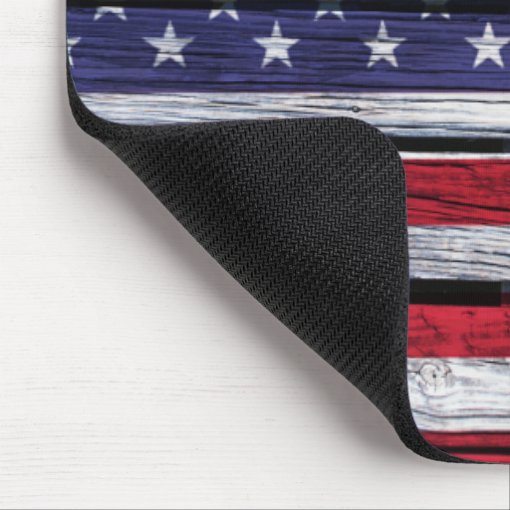 American Flag Rustic Wood Mouse Pad | Zazzle