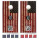 American Flag Rustic Wood QR Code Business Logo Cornhole Set | Zazzle
