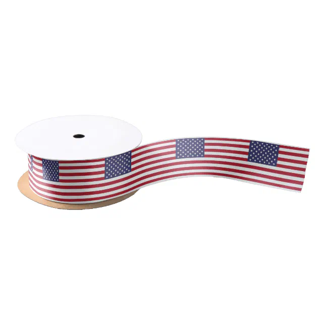 American Flag Satin Ribbon | Zazzle