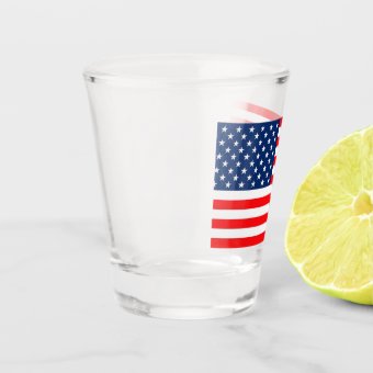 American Flag Shot Glass | Zazzle