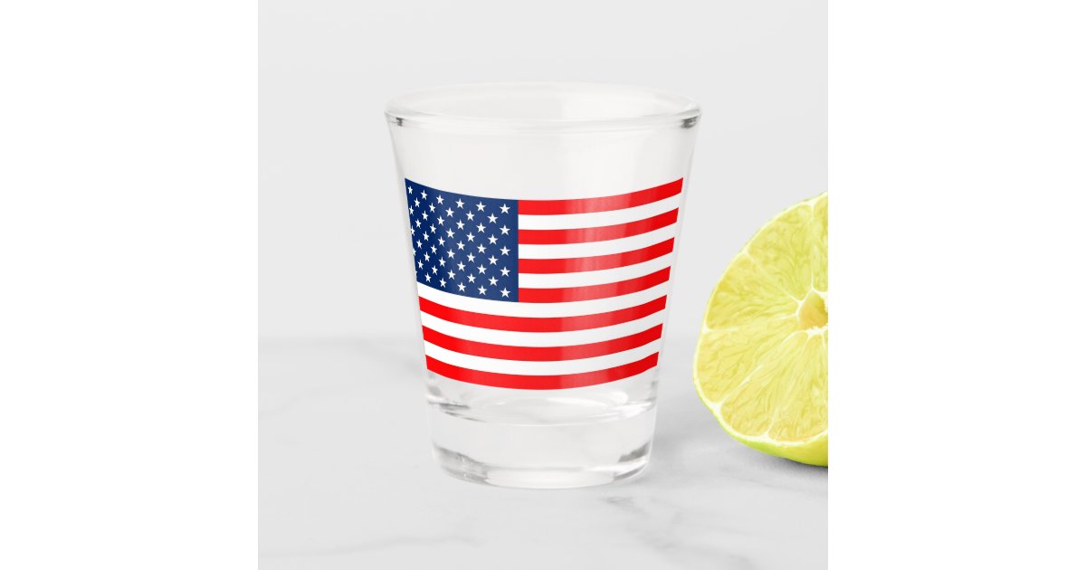 American Flag Shot Glass | Zazzle
