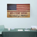 American Flag Soldier Military Welcome Home Party Banner | Zazzle