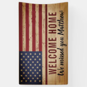 American Flag Soldier Military Welcome Home Party Banner | Zazzle