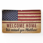 American Flag Soldier Military Welcome Home Party Banner | Zazzle