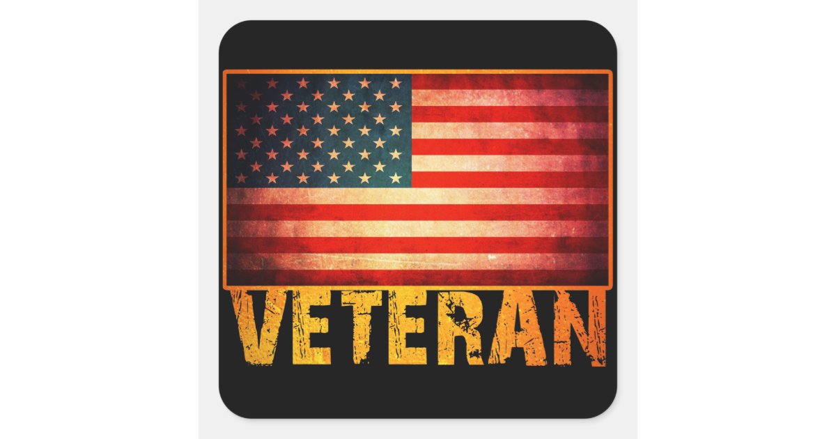 American Flag Square Sticker | Zazzle