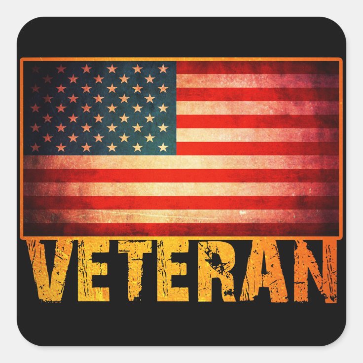American Flag Square Sticker | Zazzle