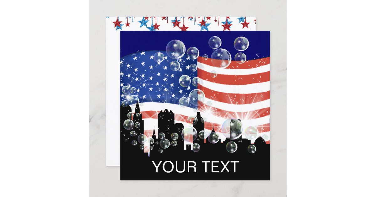 American Flag - SRF Invitation | Zazzle