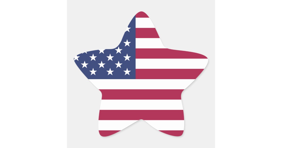 American Flag Star Sticker | Zazzle