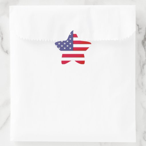American Flag Star Sticker | Zazzle