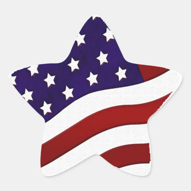 American Flag Star Sticker | Zazzle