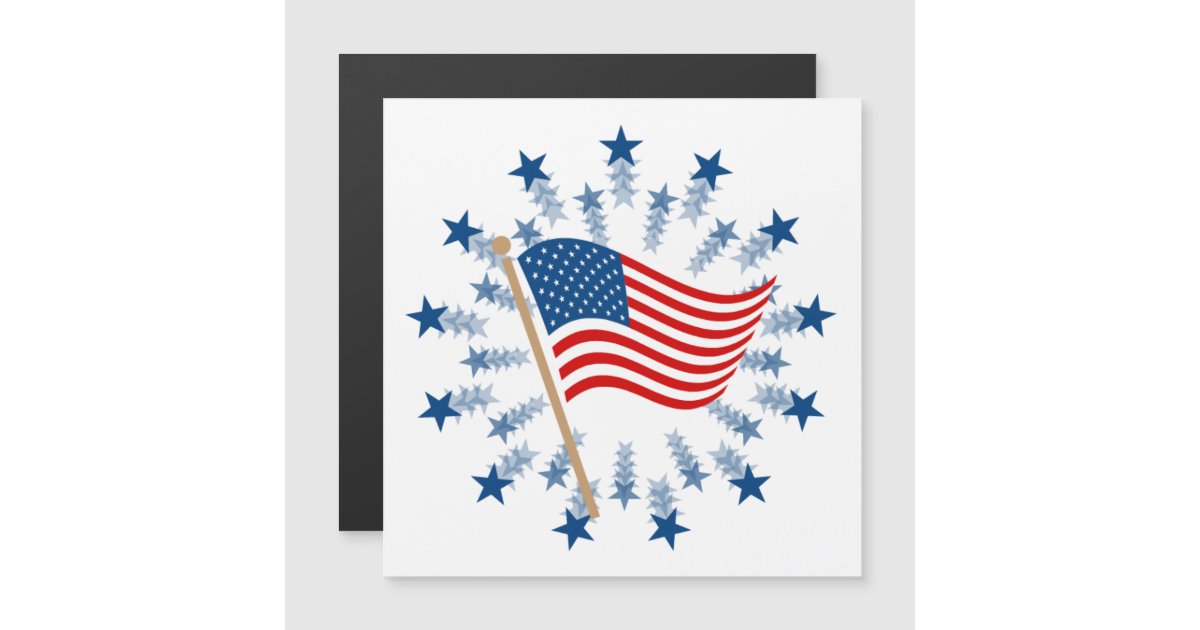 American Flag Starburst Fireworks 4th of July | Zazzle