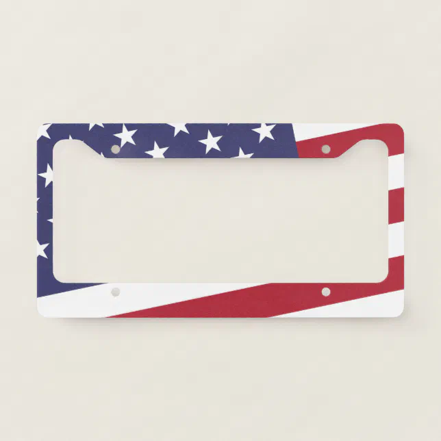 American Flag Stars and Stripes License Plate Frame | Zazzle