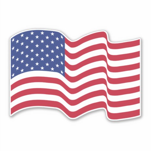 American Flag Sticker | Zazzle