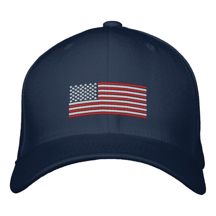 American Flag Stitch Design Baseball Cap | Zazzle