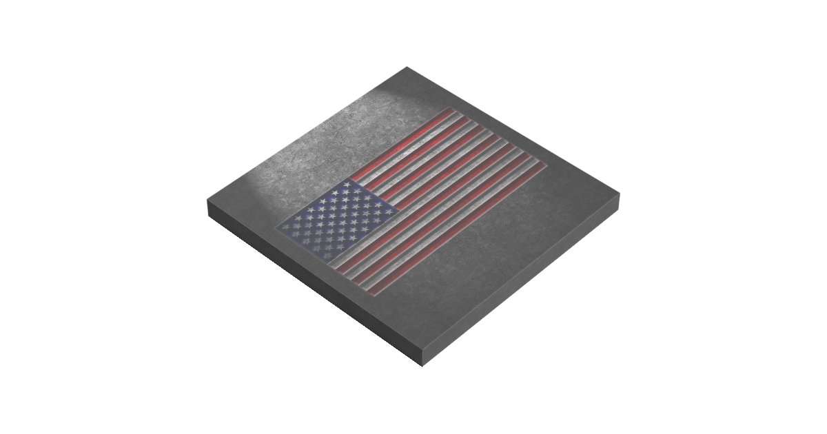American Flag Stone Texture Gallery Wrap | Zazzle