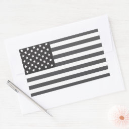 American Flag Subdued Rectangular Sticker | Zazzle