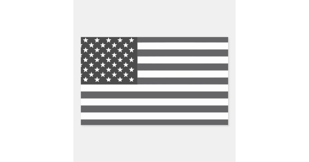 American Flag Subdued Rectangular Sticker | Zazzle