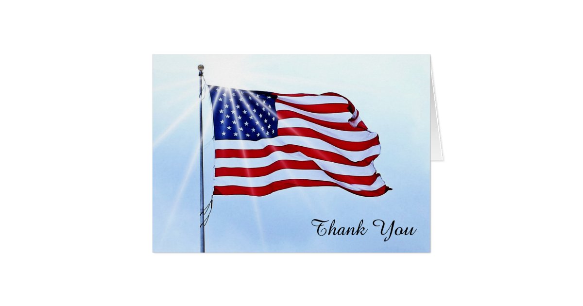 American Flag Thank You | Zazzle