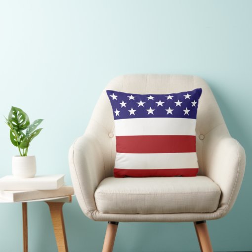 American Flag Throw Pillow | Zazzle