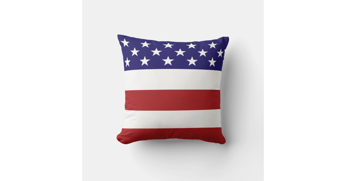 American Flag Throw Pillow | Zazzle