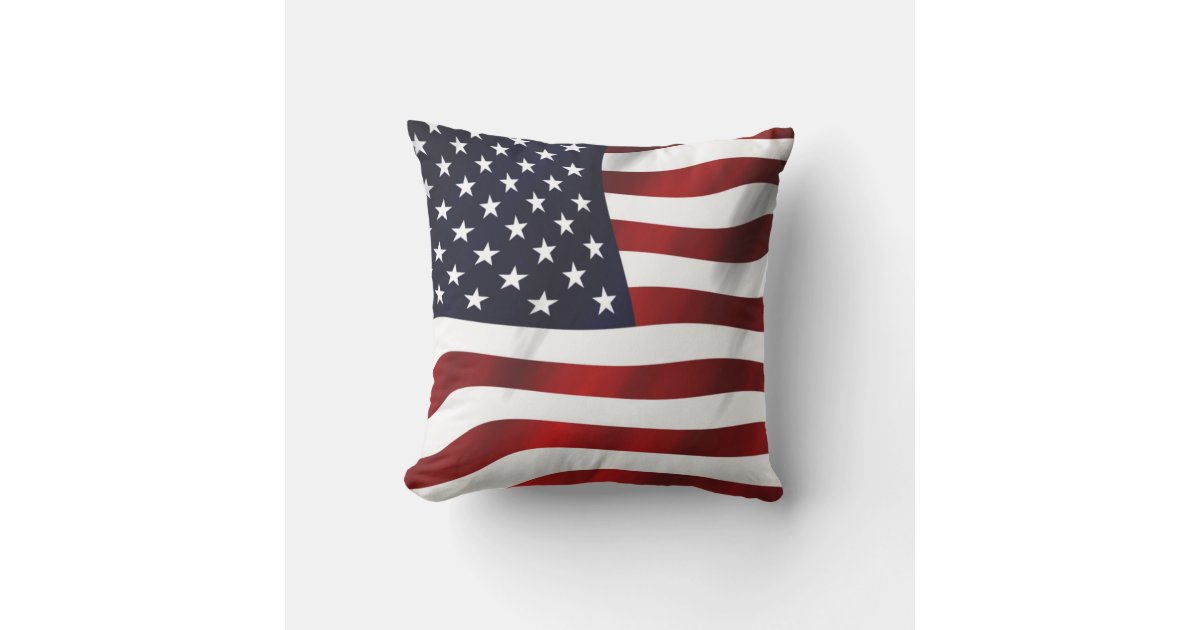 American Flag Throw Pillow | Zazzle