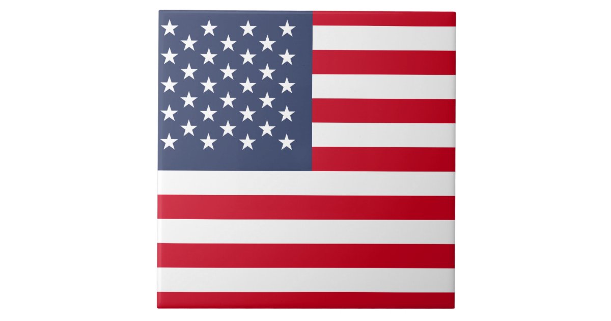 American Flag Tile | Zazzle