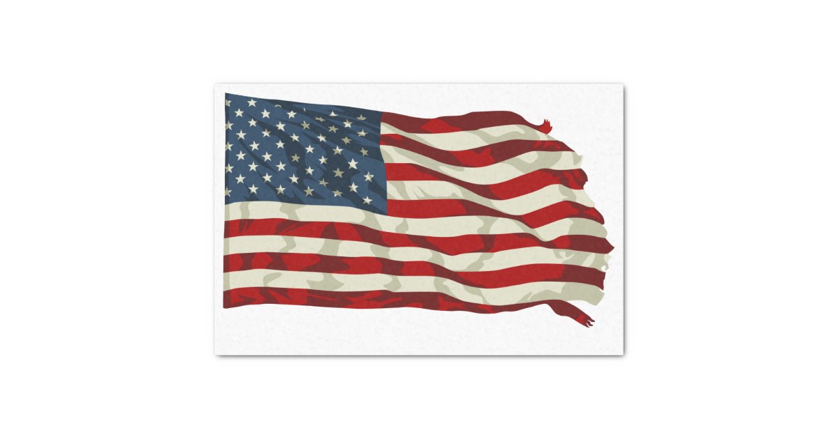 American Flag Tissue Paper Decoupage Patriotic | Zazzle