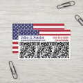American Flag Triple QR Code Business Card | Zazzle
