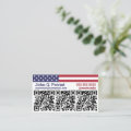 American Flag Triple QR Code Business Card | Zazzle