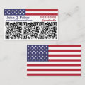American Flag Triple QR Code Business Card | Zazzle