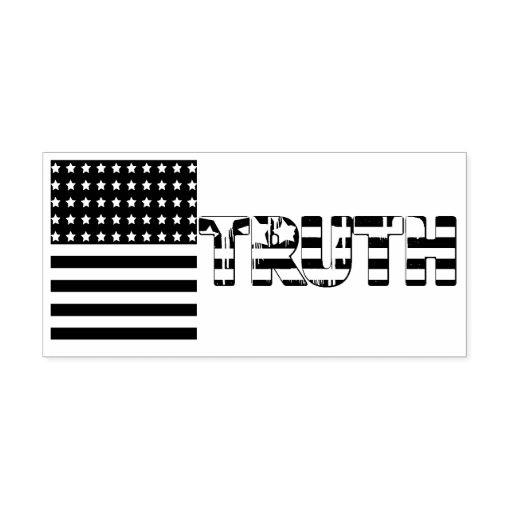 American Flag - Truth Rubber Stamp | Zazzle