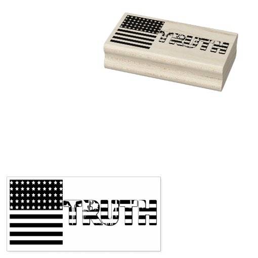 American Flag - Truth Rubber Stamp | Zazzle