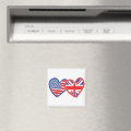 American Flag/Union Jack Flag Hearts Magnet | Zazzle