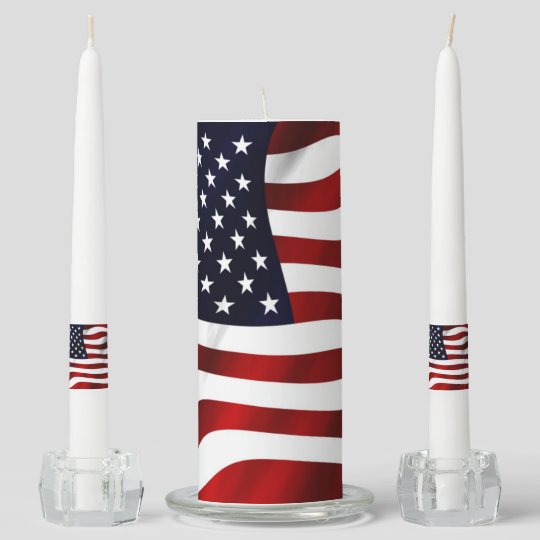 American Flag Unity Candle Set | Zazzle.com