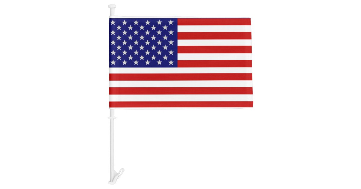 American Flag USA Car Flag | Zazzle
